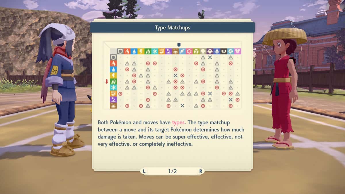 Pokemon : Legends Arceus - Tableau d'efficacité des types - Tseret