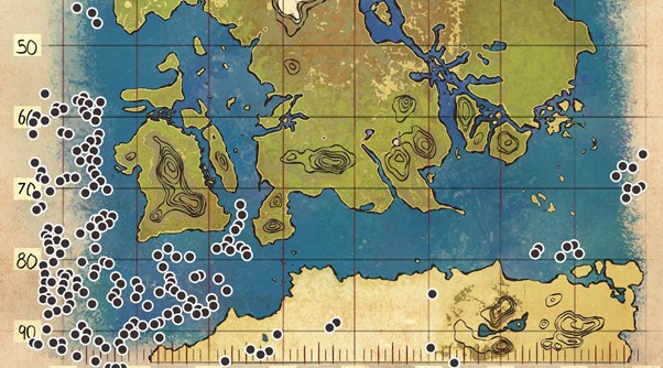 Ark : Lost Island - Guide de la carte des ressources - Tseret