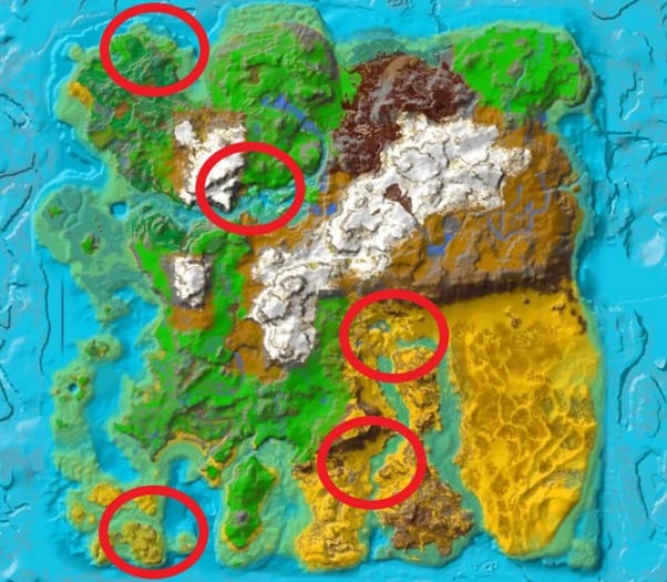 Ark : Ragnarok - Emplacements de la Sève de cactus - Tseret