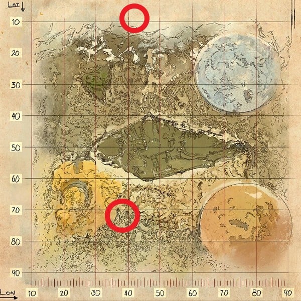 Ark : Extinction - Emplacements du pétrole, de la silice et des perles ...