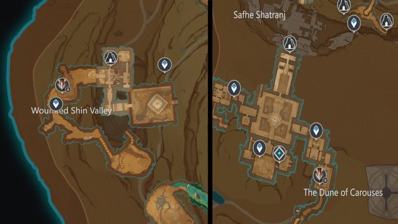 Genshin Impact : Emplacements des bêtes consacrées - Tseret