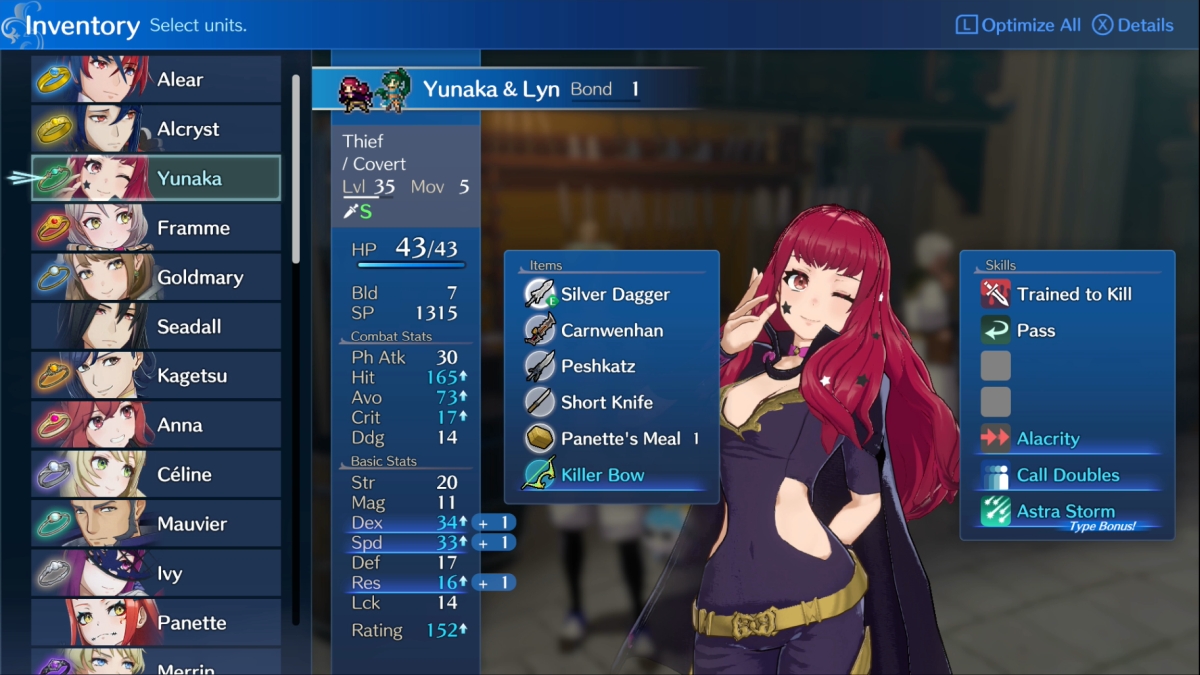 Fire Emblem Engage : Meilleure classe et cadeaux pour Yunaka - Tseret