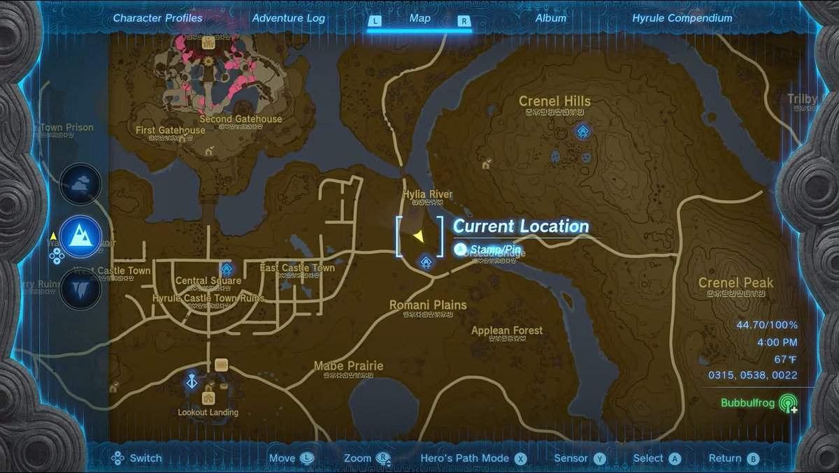 Zelda : Tears Of The Kingdom - Emplacement des cerisiers en fleurs - Tseret