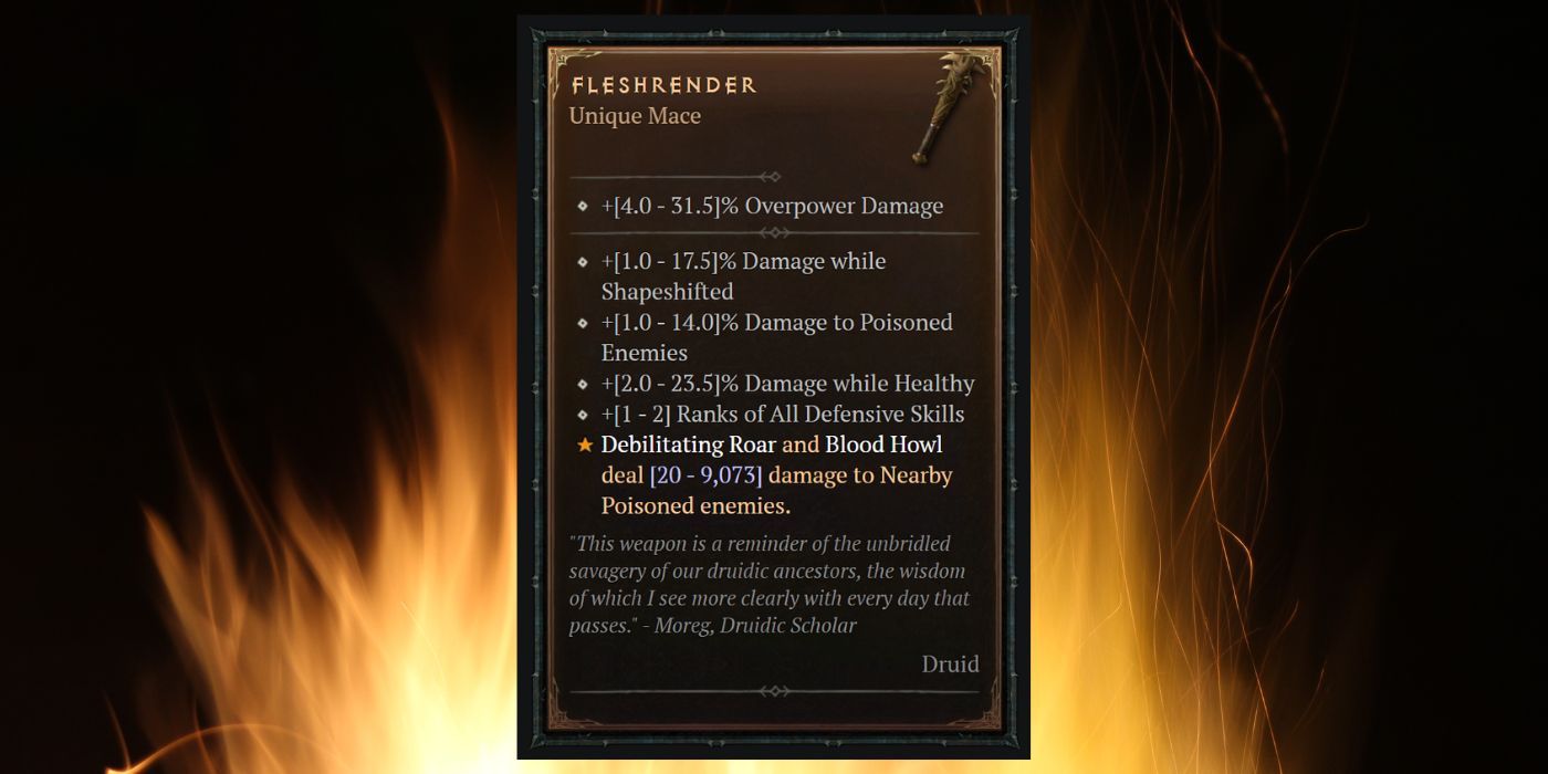 Diablo 4 : Saison 1 - Aspect unique et Légendaire - Tseret