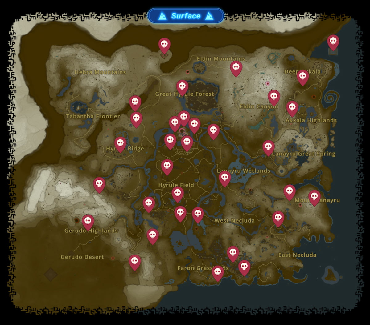 Tears of the Kingdom : Tous les emplacements de Gloom Spawn - Tseret