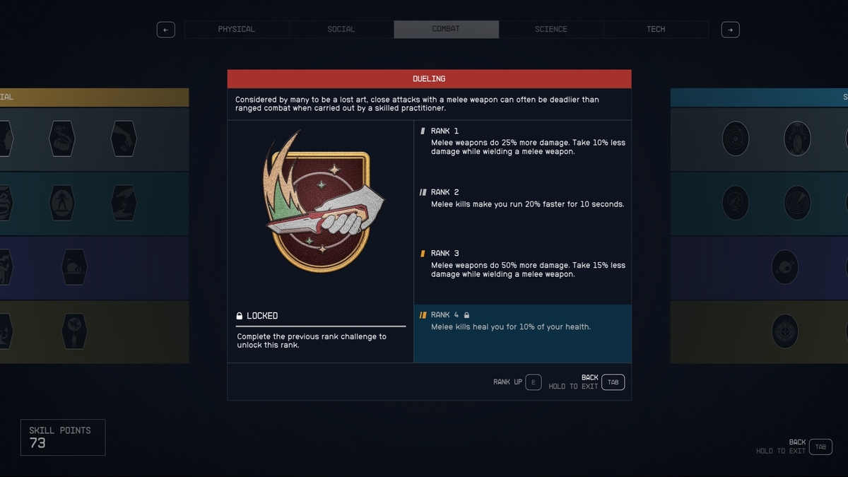 Starfield : Le meilleur build de mêlée - Tseret