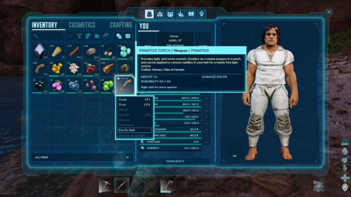 Ark Survival : Ascended - Mettre une torche à votre ceinture - Tseret