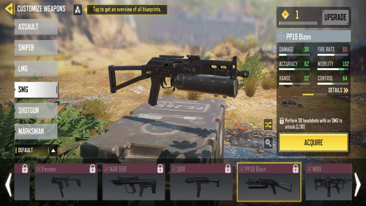 Meilleurs SMG dans Call of Duty : Mobile - Tseret