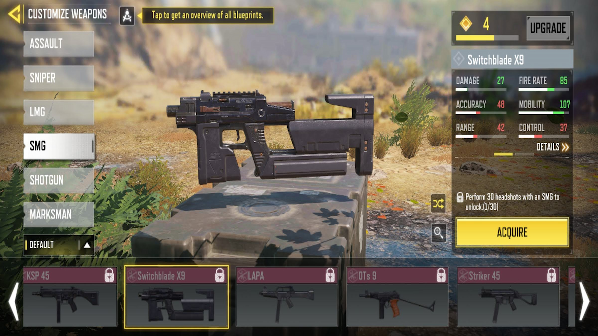 Meilleurs SMG dans Call of Duty : Mobile - Tseret