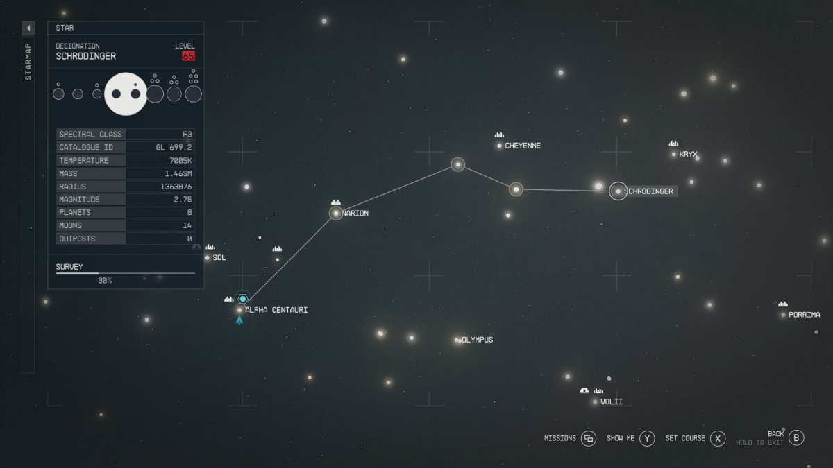 Starfield : Comment farmer de l'XP sur Schrodinger III - Tseret