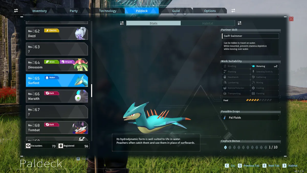 Palworld : Comment trouver des Surfent - Tseret