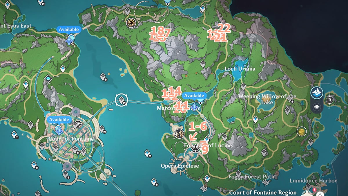 Genshin Impact : Tous les emplacements de matériaux Arlecchino - Tseret