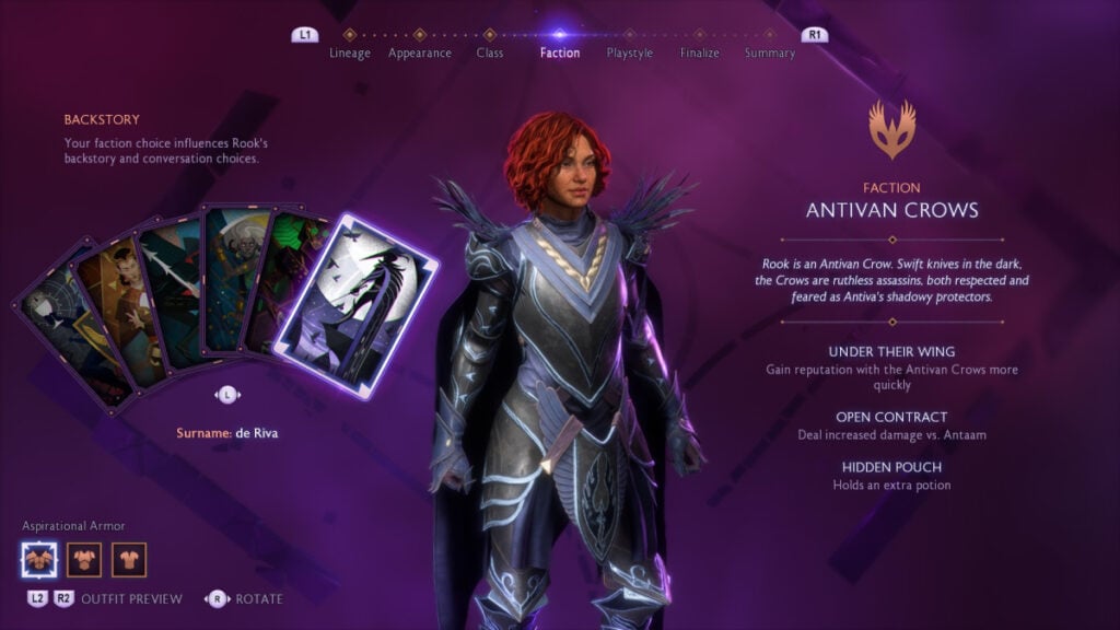 Dragon Age : The Veilguard - Meilleure faction de départ - Tseret